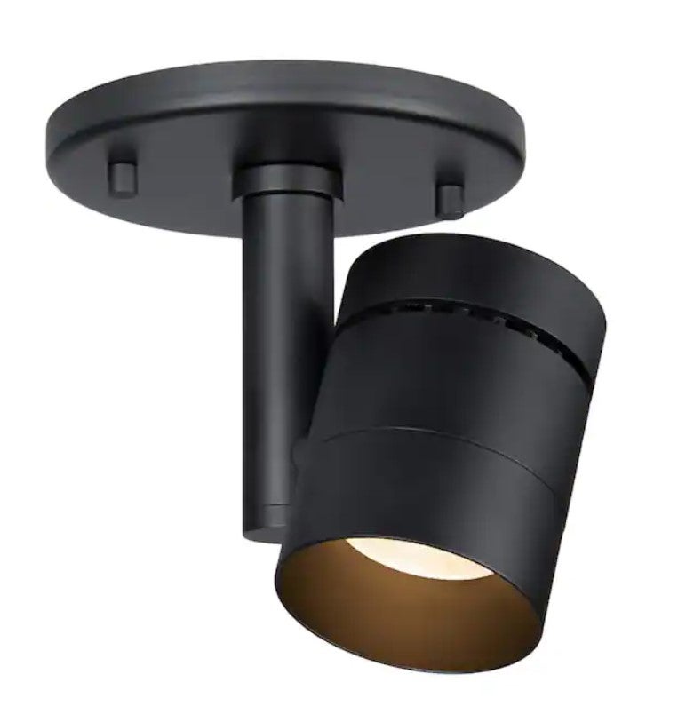Vidalite - Modern Black LED Surface Mount Monopoint Sconce Lighting ...